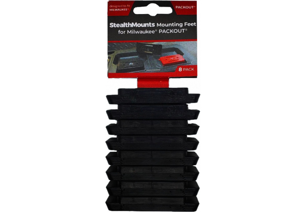 StealthMounts Mounting Feet - Black - ABS / FOOT *FITS MILWAUKEE PACKOUT
