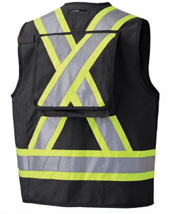 Pioneer Protective Clothing Surveyor's/Supervisor's Vest - Black Cotton ...