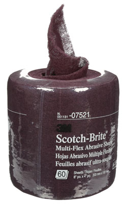 3M 3M™ Scotch-Brite™ Multi-Flex Abrasive Sheet Roll, 07521, 8 in x 20 ...